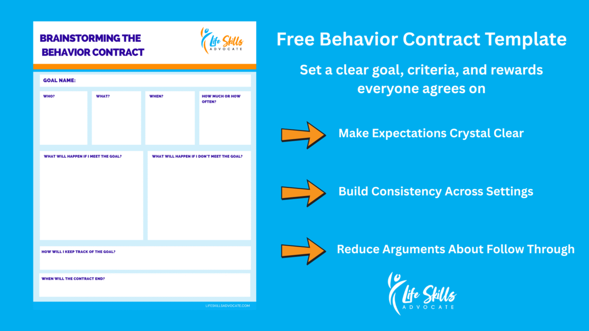 Free Behavior Contract | Life Skills Advocate