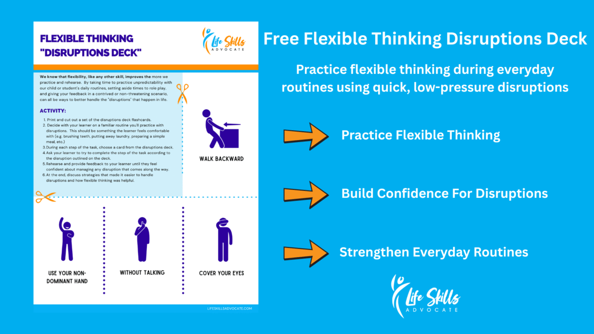 Free Flexible Thinking Disruptions Deck | Life Skills Advocate