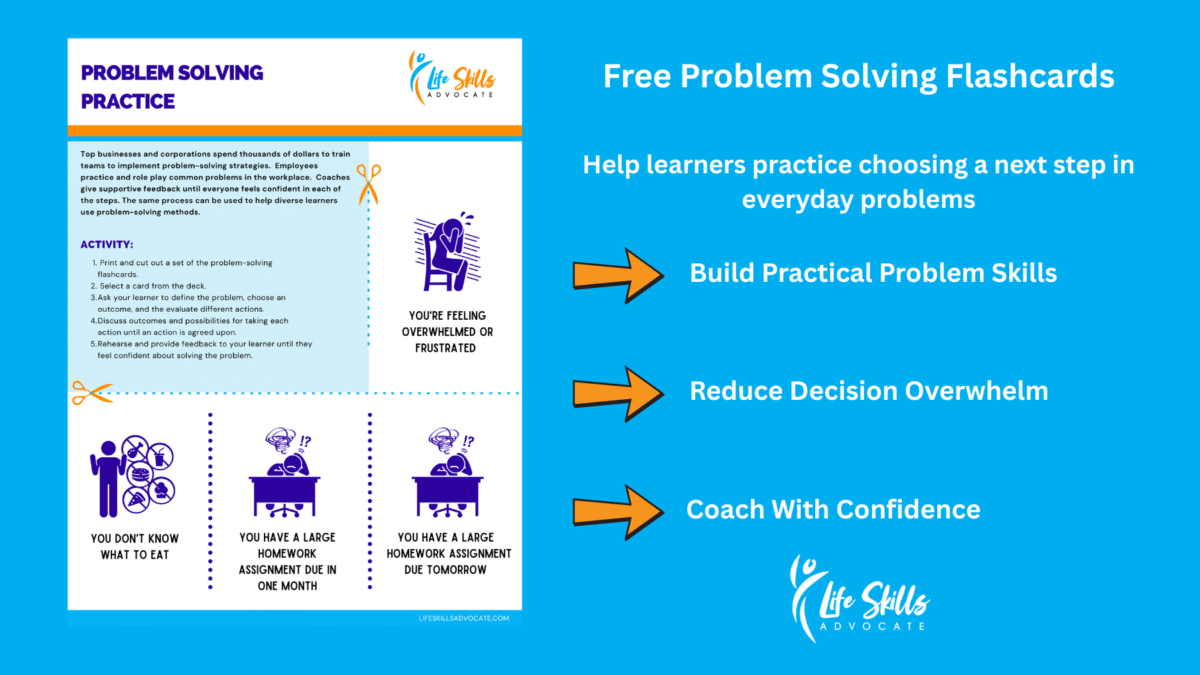 Free Problem Solving Flashcards | Life Skills Advocate
