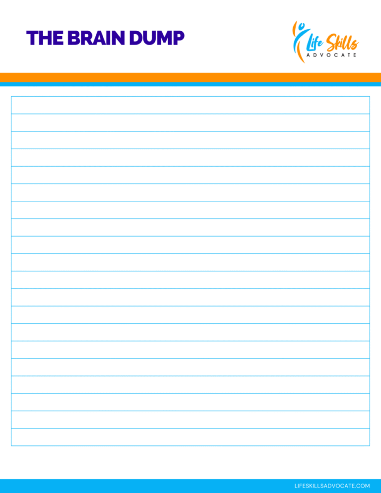 Free Brain Dump Strategy | Life Skills Advocate